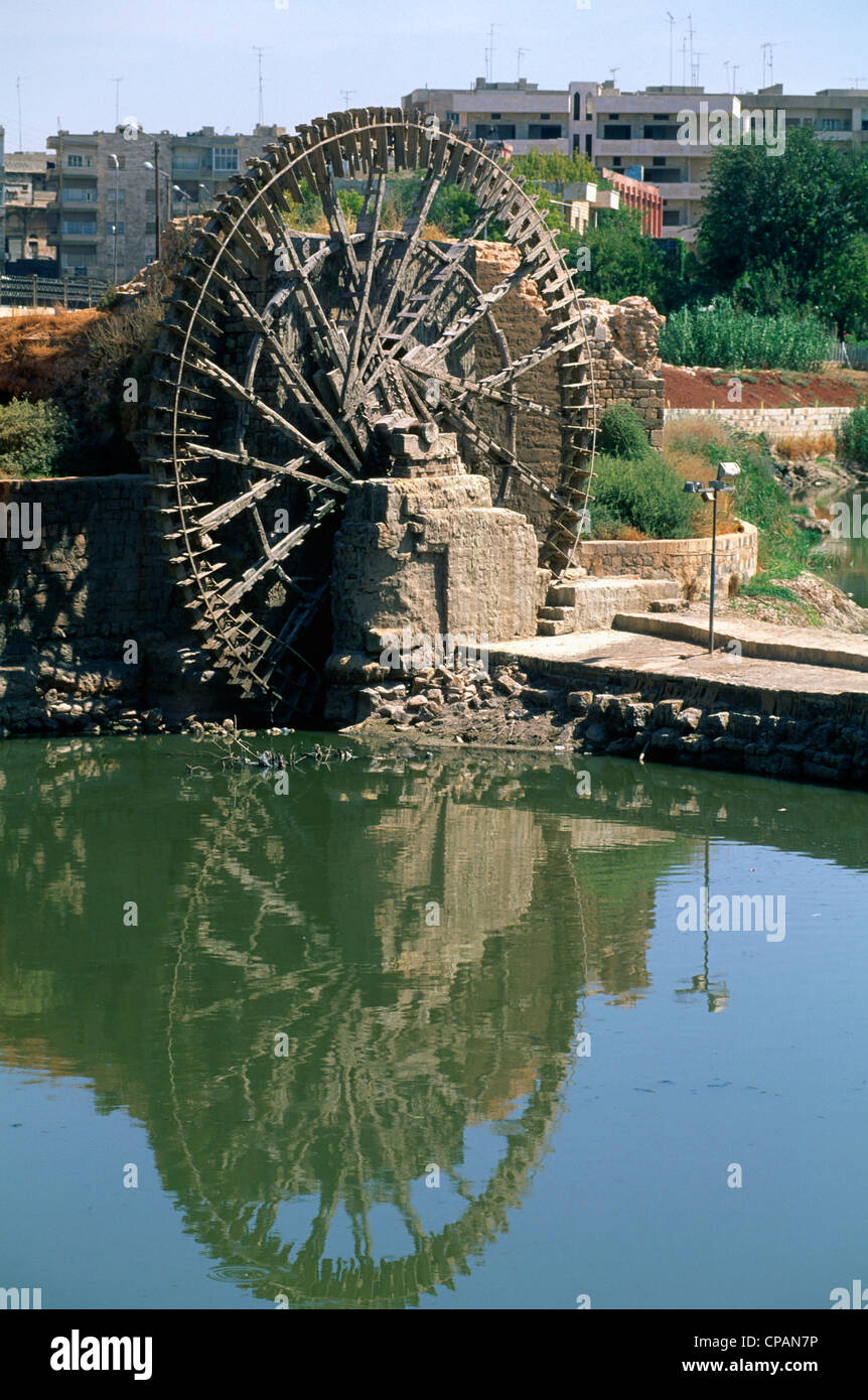 Syria, Hama, Noria water wheel Stock Photo - Alamy