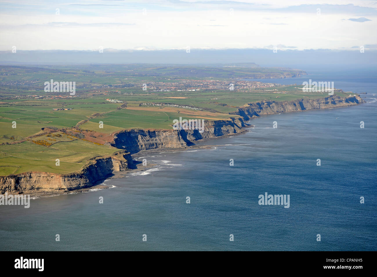 Aerial view of the North Yorkshire coastline Stock Photo - Alamy