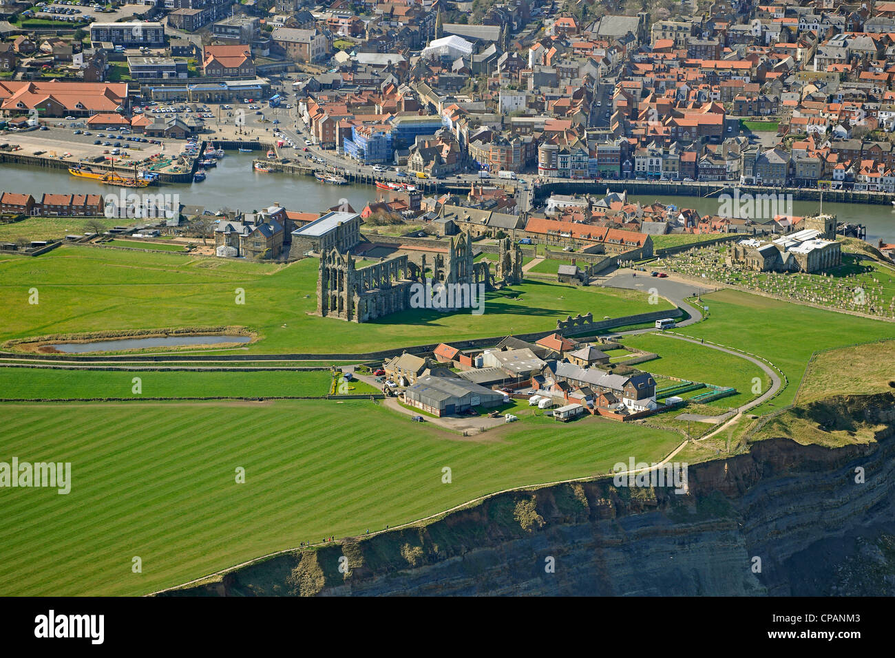 Aerial view of whitby hi-res stock photography and images - Alamy