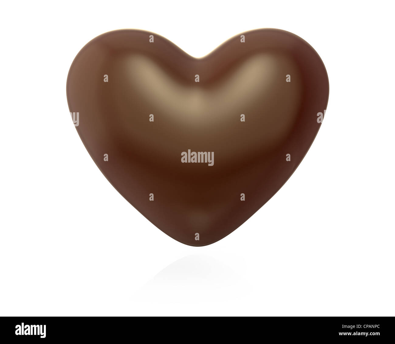 Heart shaped chocolate candy, isolated on white Stock Photo - Alamy