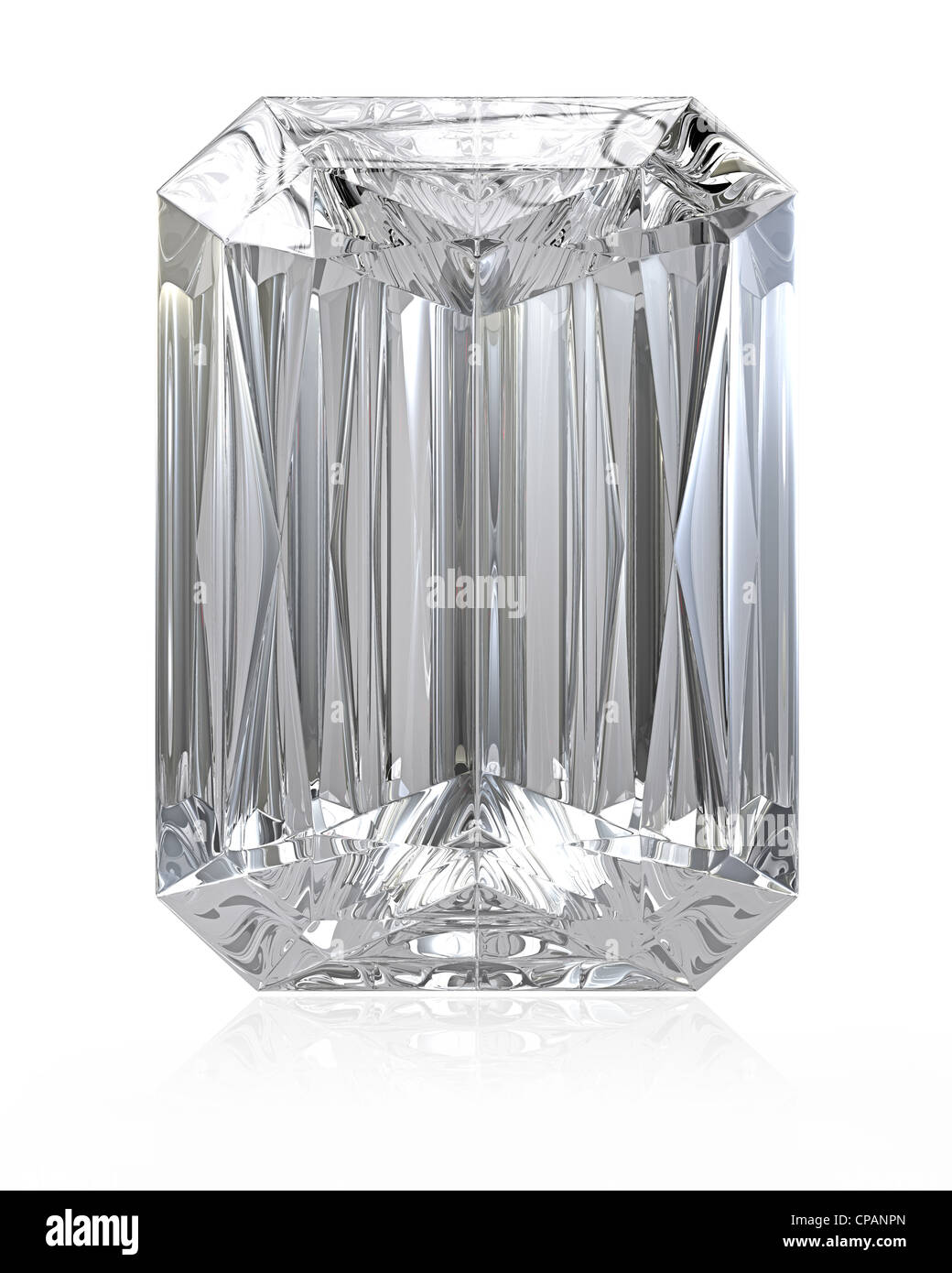 Radiant cut diamond, isolated on white background Stock Photo - Alamy