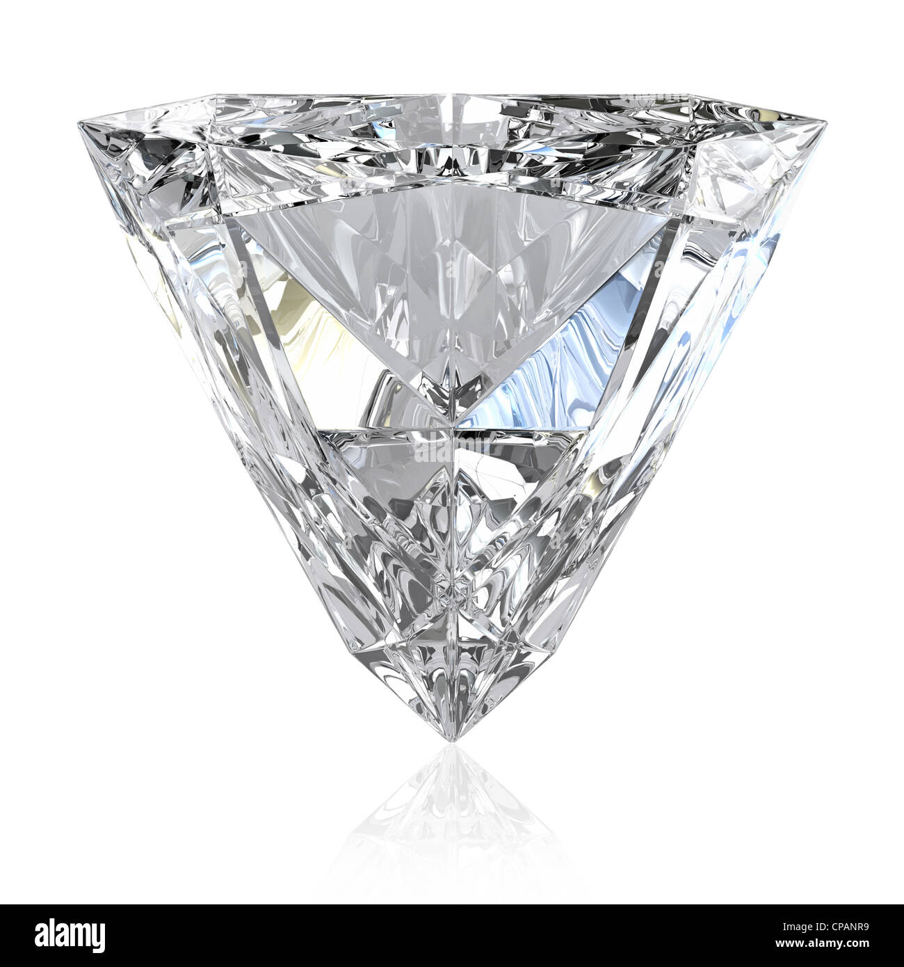 Trilliant cut diamond, isolated on white background Stock Photo - Alamy