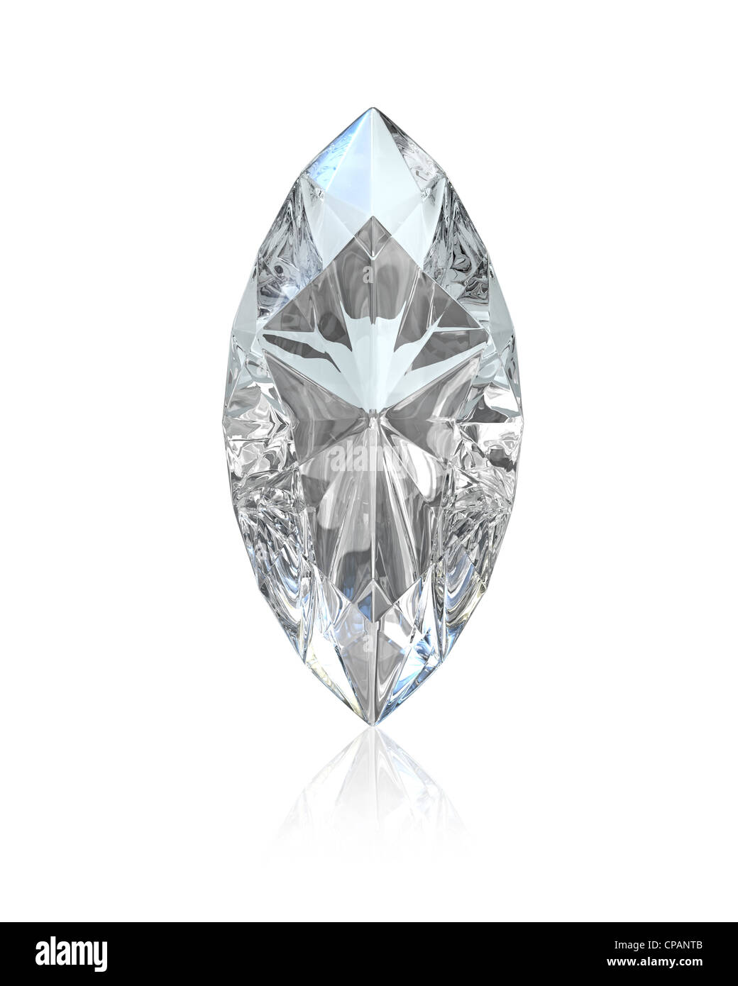 Marquise cut diamond, isolated on white background Stock Photo - Alamy