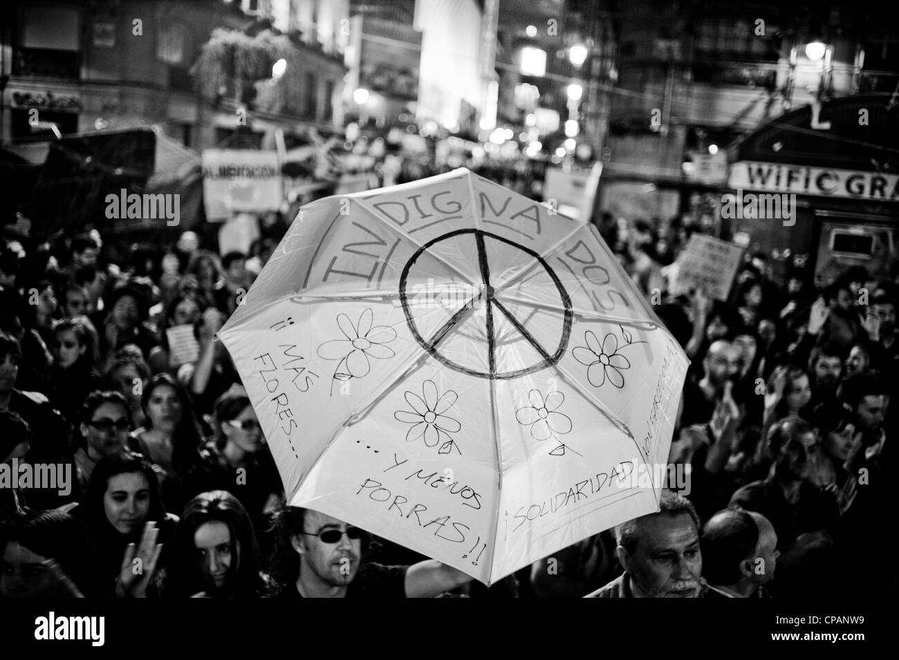 15M indignados movement encampment between 15th May and 12th June 2011 ...