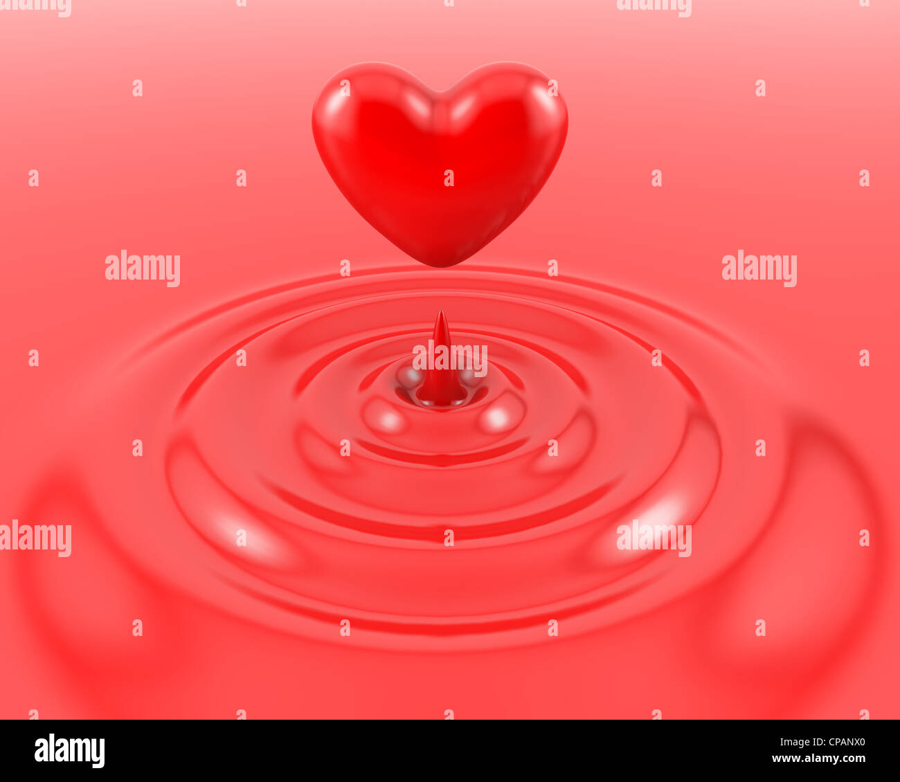 Red heart and blood, isolated on white background Stock Photo - Alamy