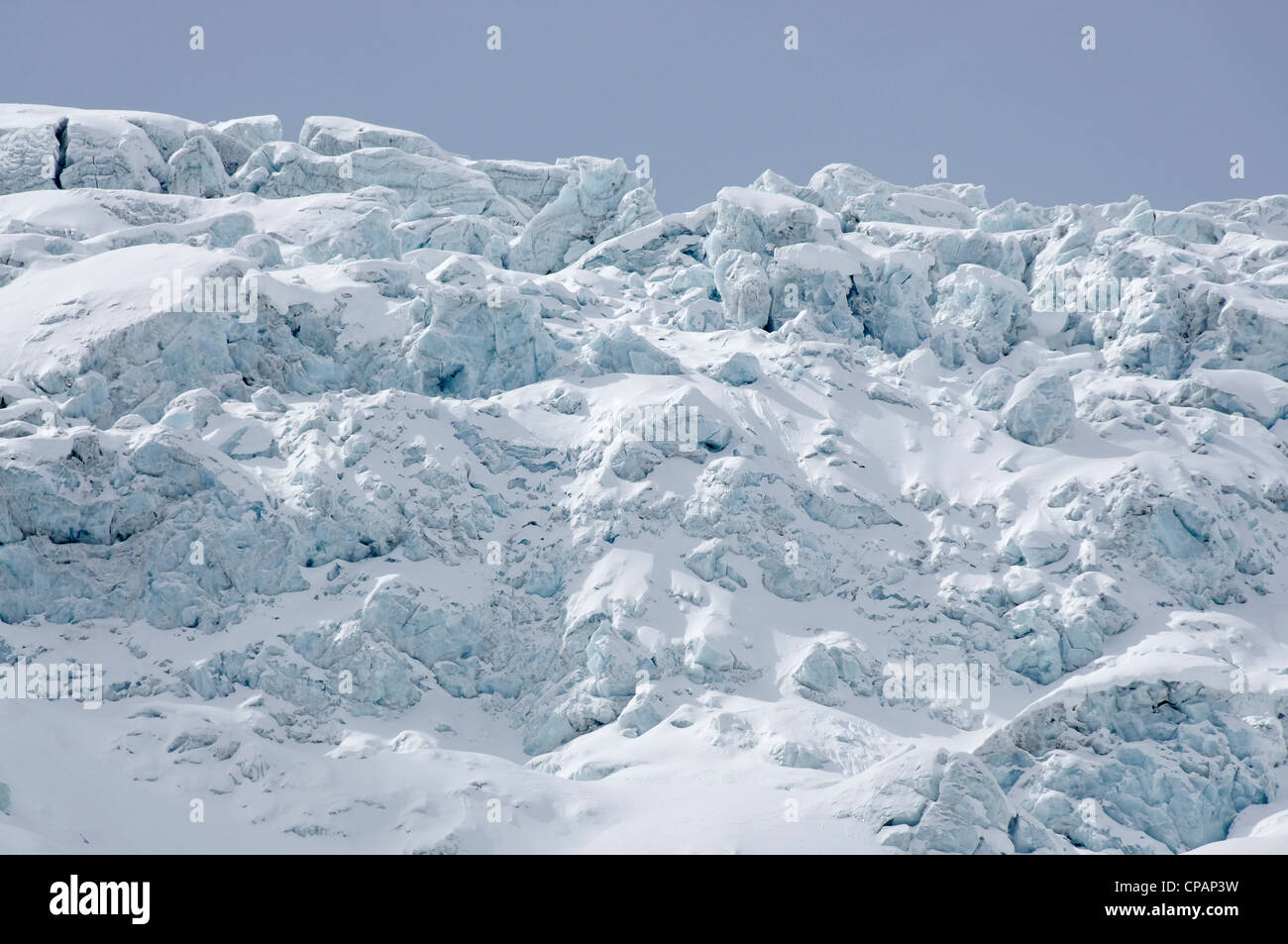 A very broken and crevassed glacier Stock Photo - Alamy
