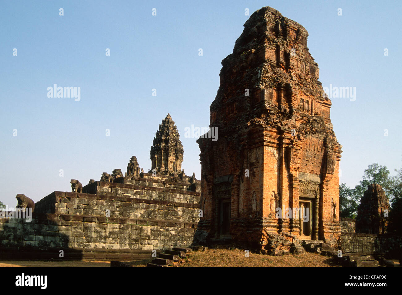 Cambodia, Angkor, Roluos, Bakong Temple Stock Photo - Alamy