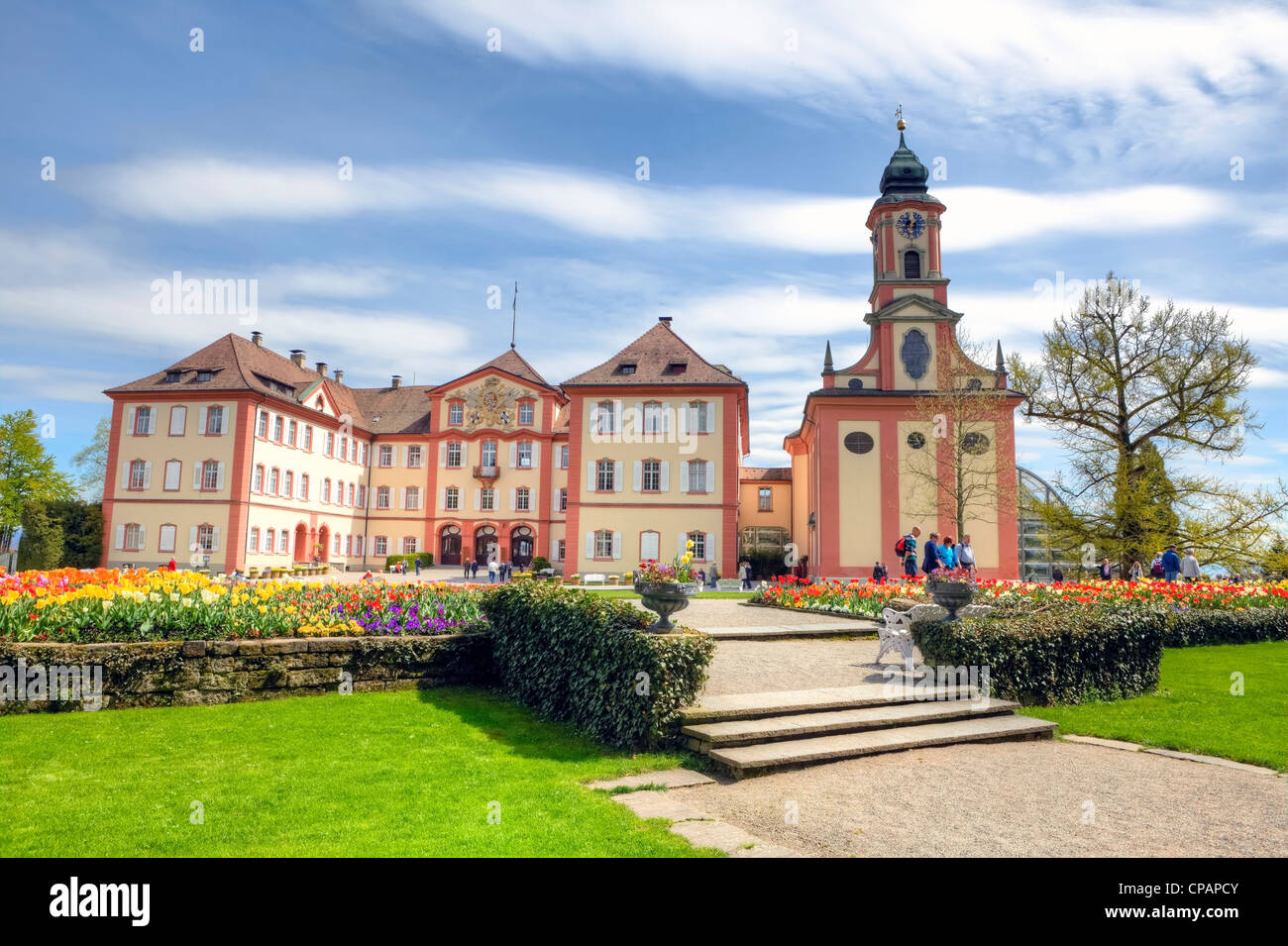 Flower tulips mainau island lake hi-res stock photography and images ...