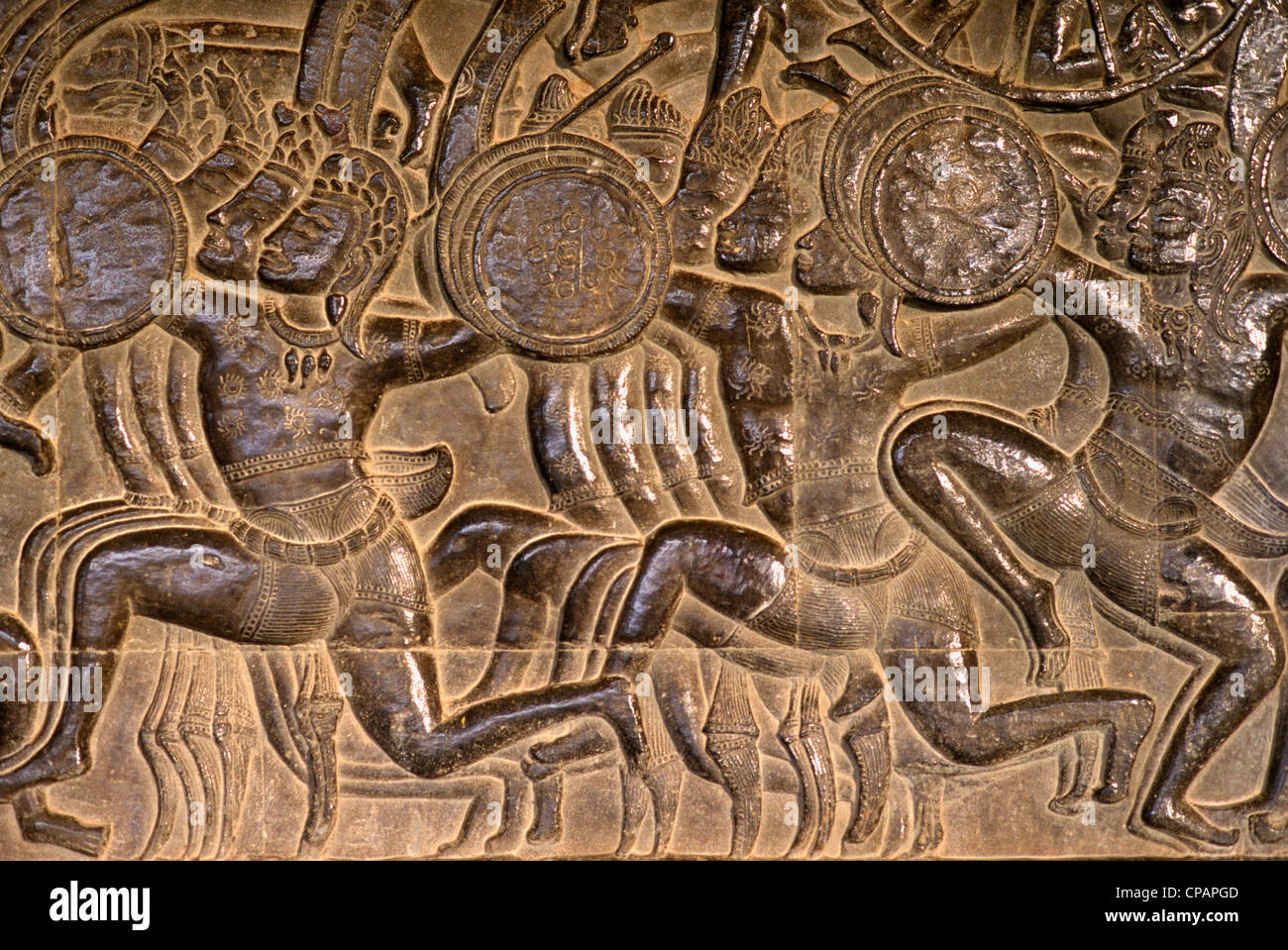 Cambodia, Angkor, Angkor Wat, bas-reliefs Stock Photo - Alamy
