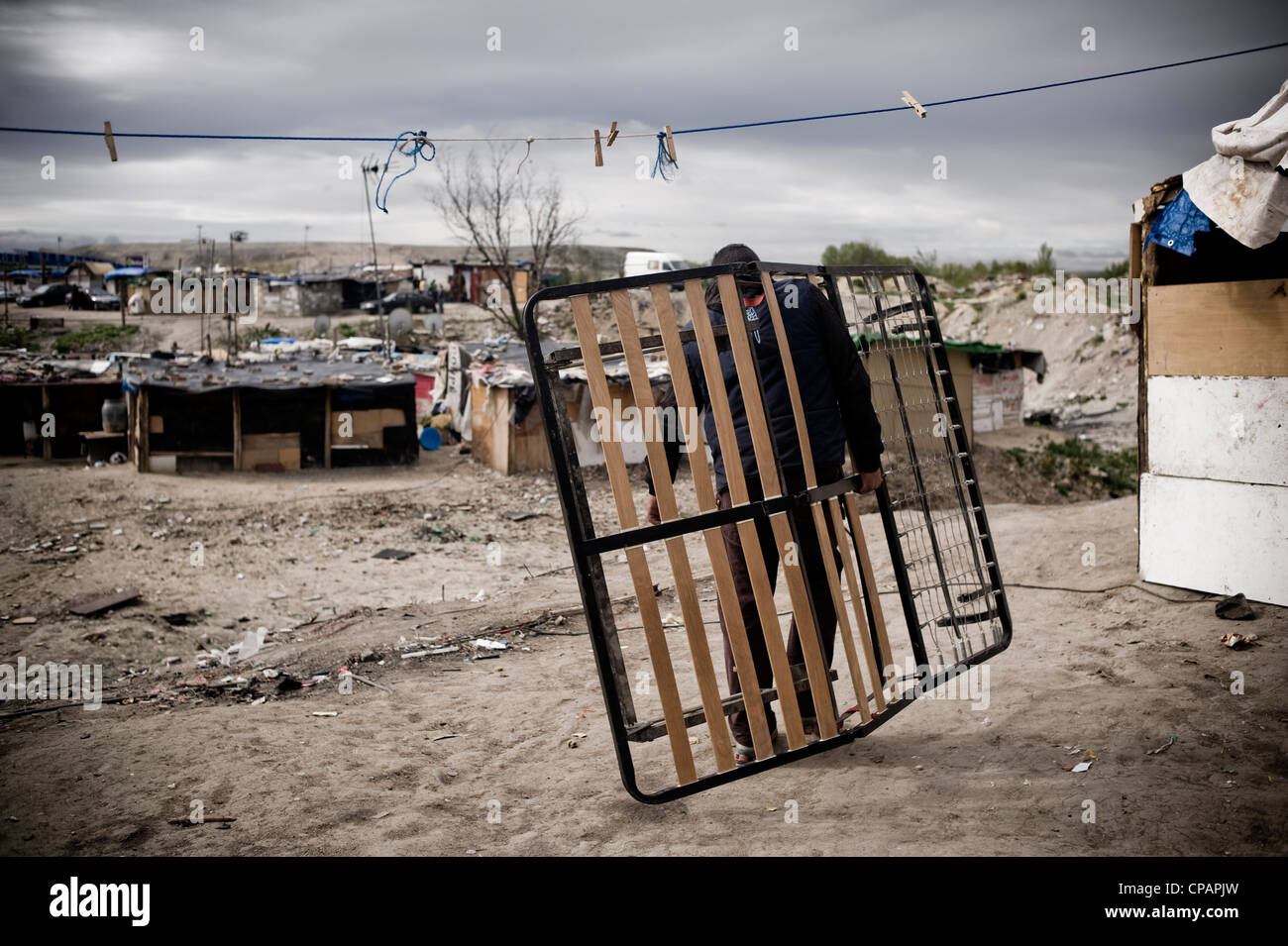Spain romanian settlement shack gypsies village shanty dwelling hi-res ...