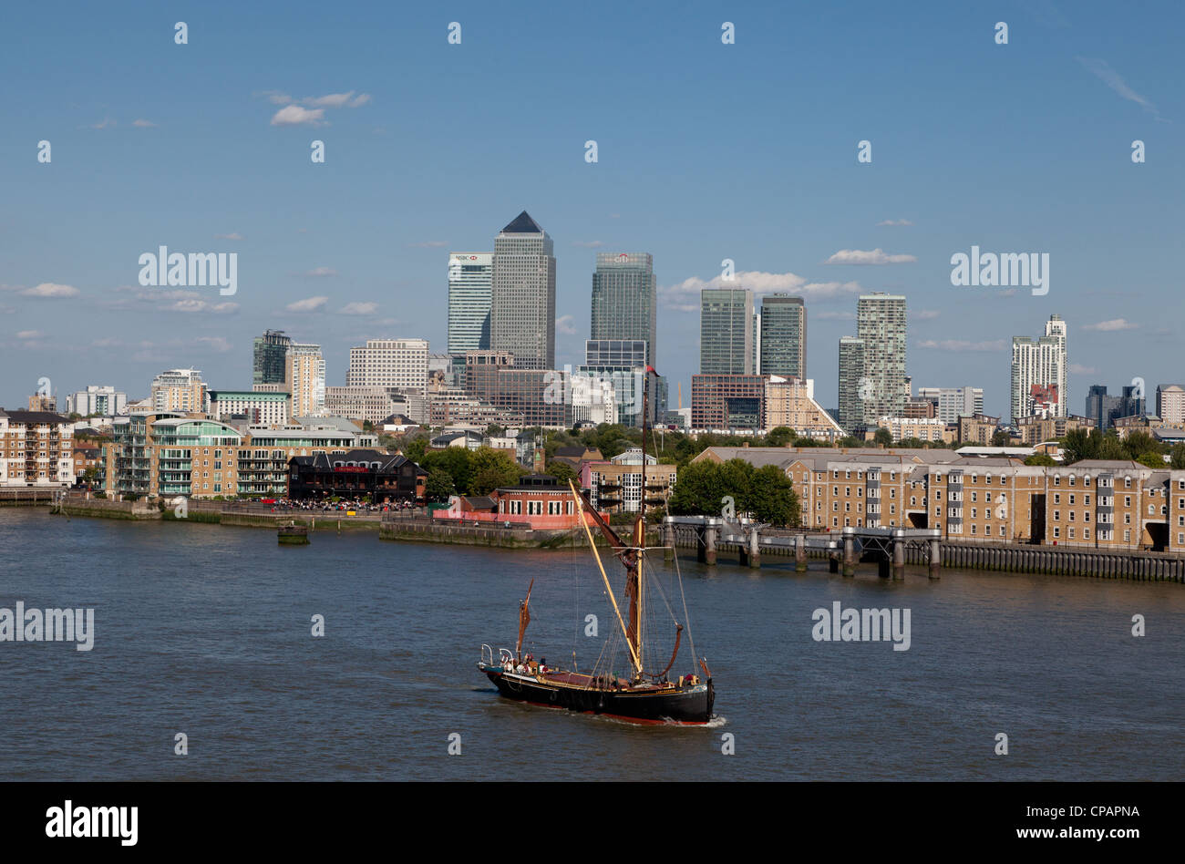 Traditional Sailing Barge On River High Resolution Stock Photography ...