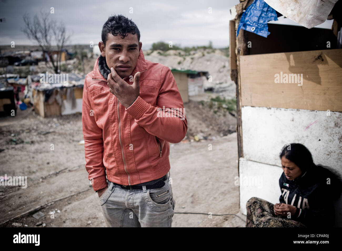 Rumanian gypsy shanty town of El Gallinero near Madrid, Spain. romanian ...