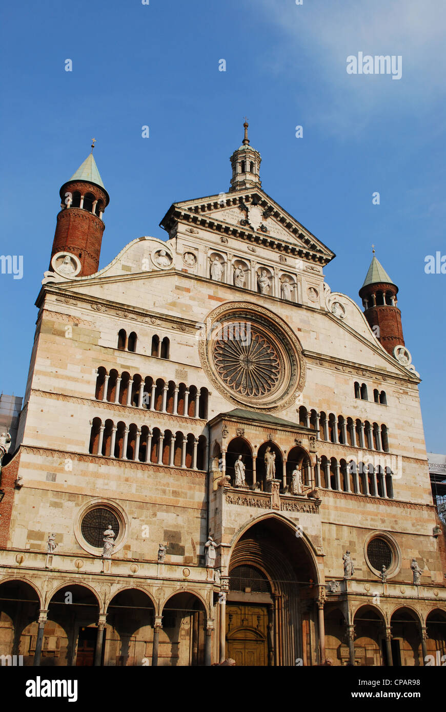 Cathedral marble facade, Cremona, Lombardy, Italy Stock Photo - Alamy