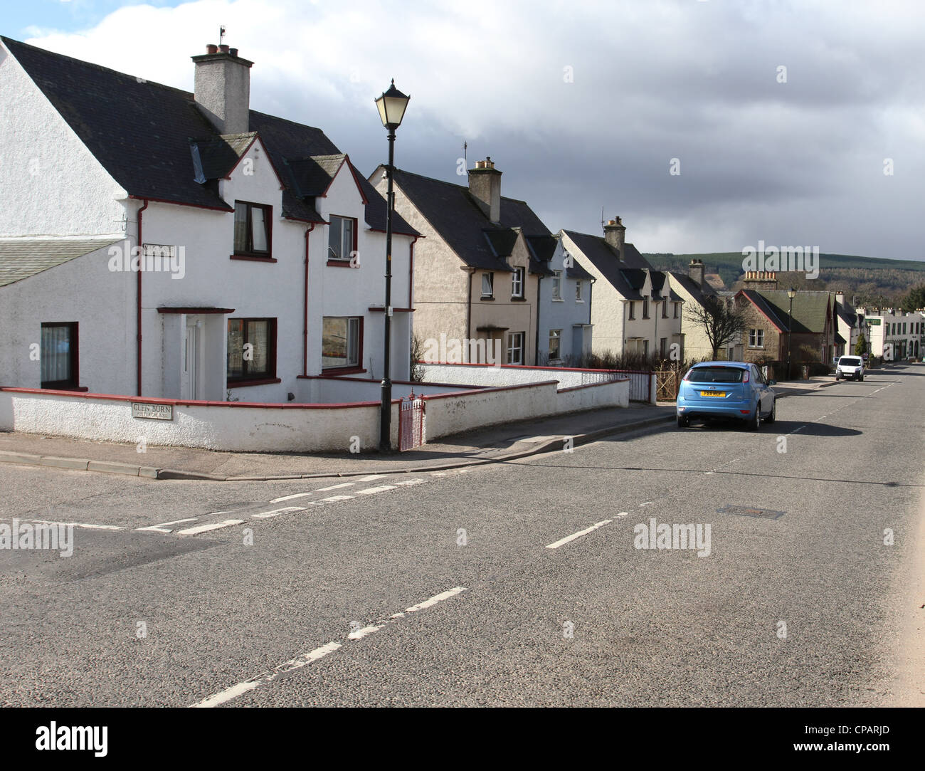 Lairg street scene Scotland March 2012 Stock Photo - Alamy