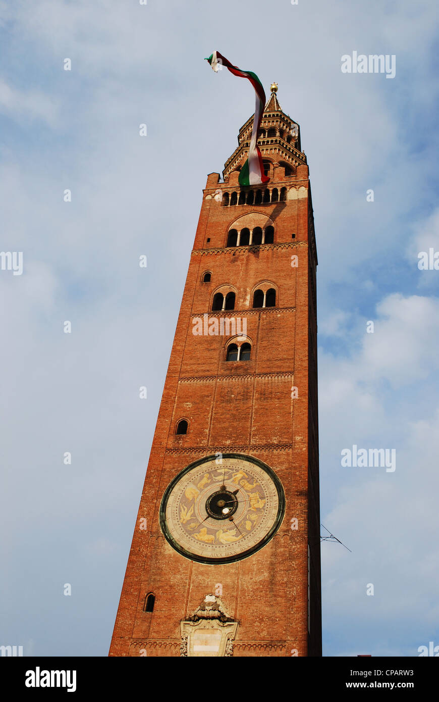 Cathedral tower bell called Torrazzo, Cremona, Lombardy, Italy Stock ...