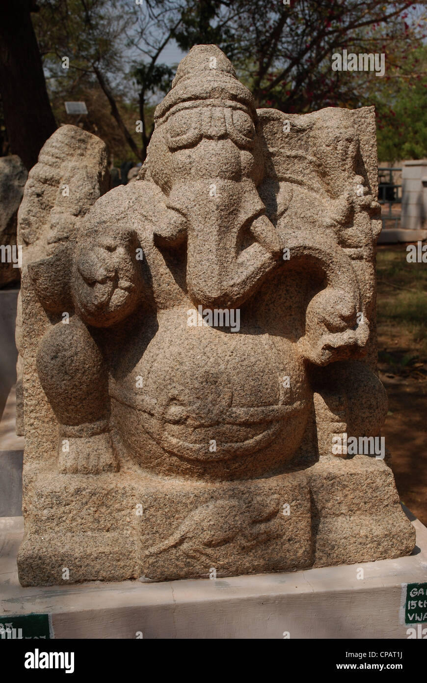 stone sculpture lord ganesh Stock Photo - Alamy