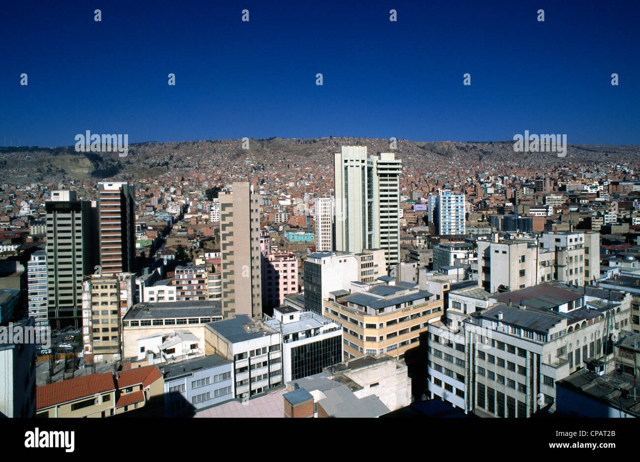 Bolivia, La Paz, general aerial panoramic view Stock Photo - Alamy