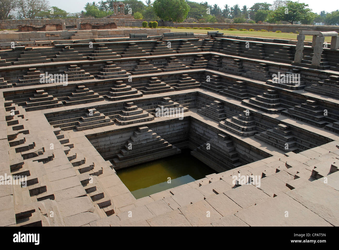 pushkarni stepped tank,hampi, india Stock Photo - Alamy