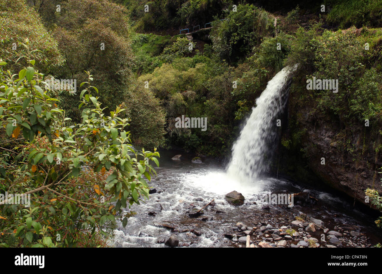Waterfall on the Rio Pita in the Ecuadorian Andes Stock Photo - Alamy
