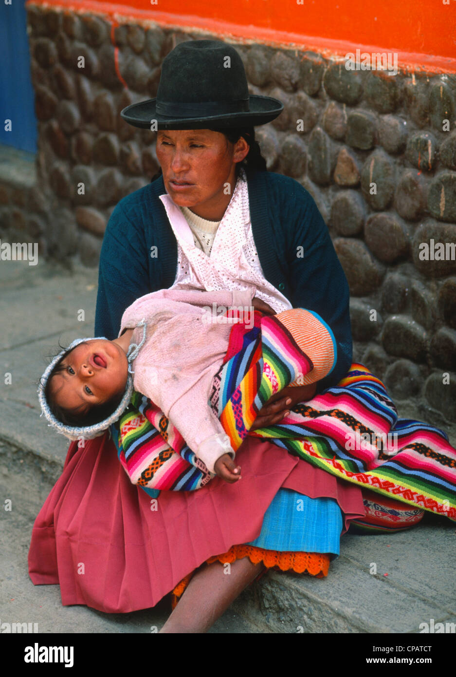Poor Indian Mother With Baby