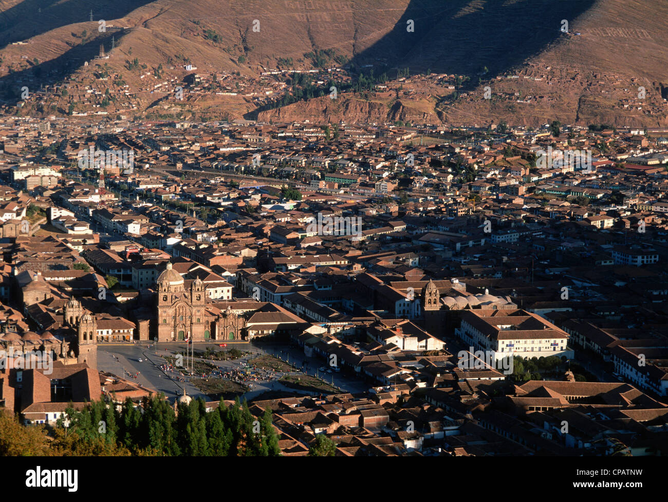 Peru, Cuzco, general aerial view, panorama Stock Photo - Alamy