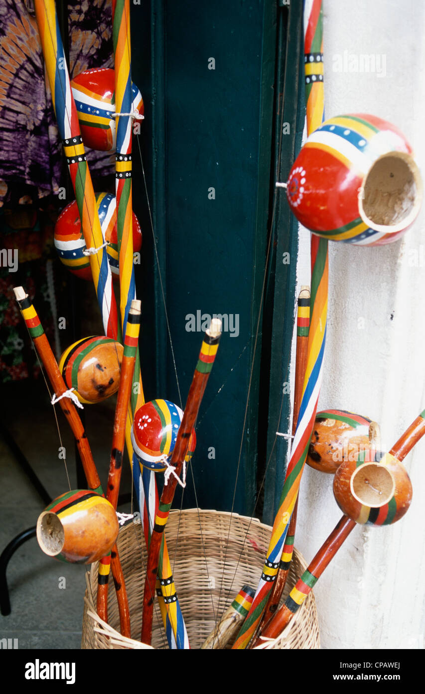 Brazil, Bahia, Salvador, berimbaus, musical instruments Stock Photo - Alamy