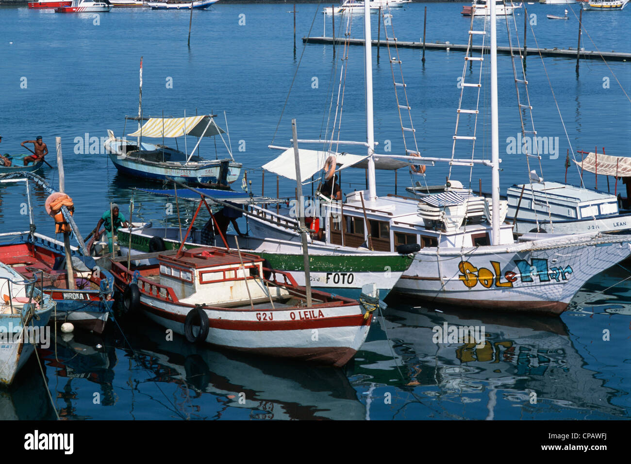 Brazil, Bahia, Salvador, harbour, boats Stock Photo - Alamy