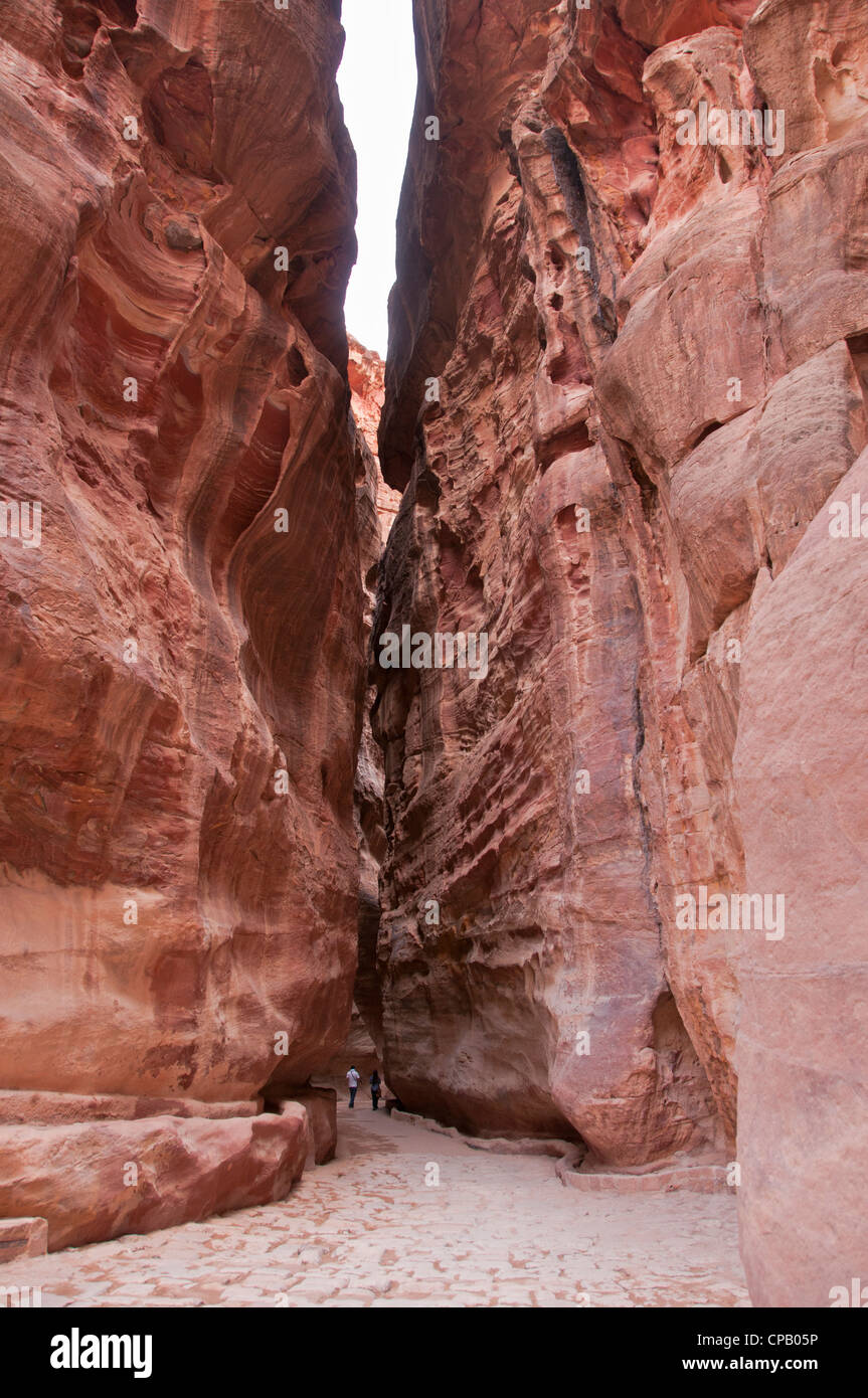 Petra the way to the ancient village of Petra Jordan Middle East Stock ...