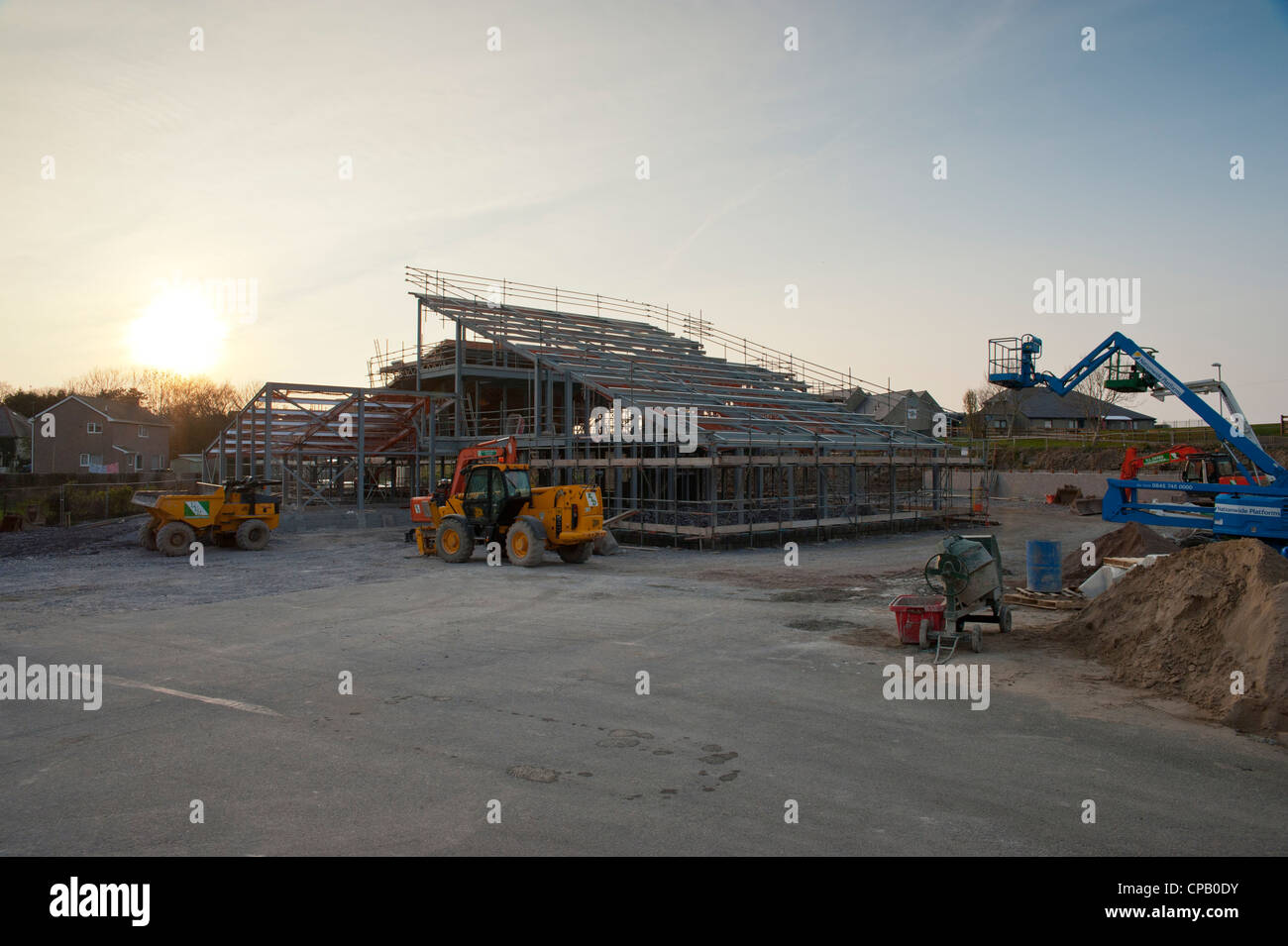 Amlwch surgery being built Stock Photo - Alamy