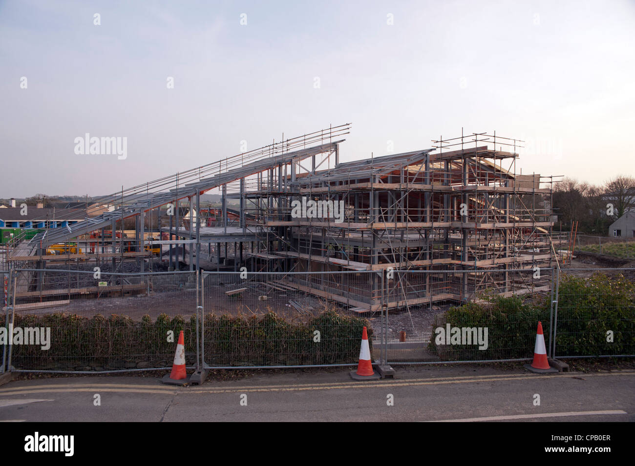 Amlwch surgery being built Stock Photo - Alamy
