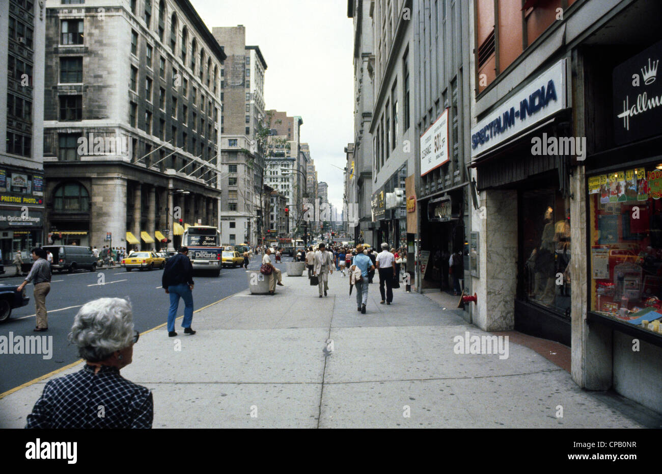 Street photo, Downtown New York, archival photo, August 1981 Stock ...