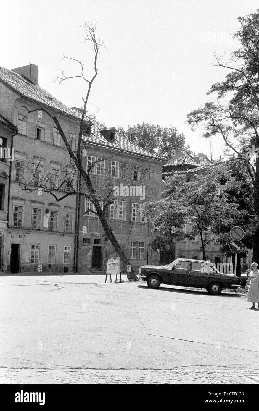 Prague - Czech capital in last decade of communism regime. Photo taken ...