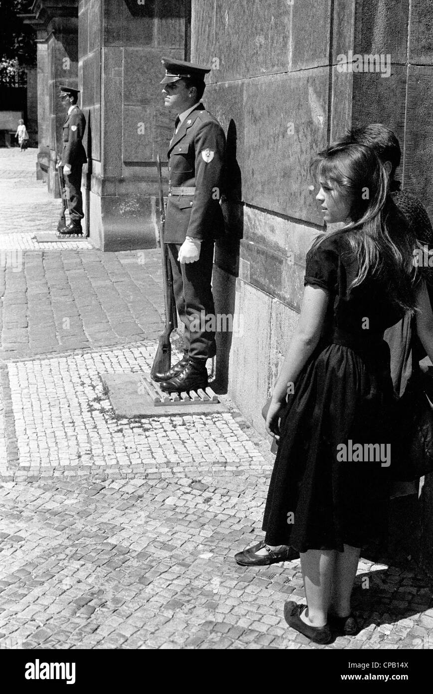 Prague - Czech capital in last decade of communism regime. Photo taken ...
