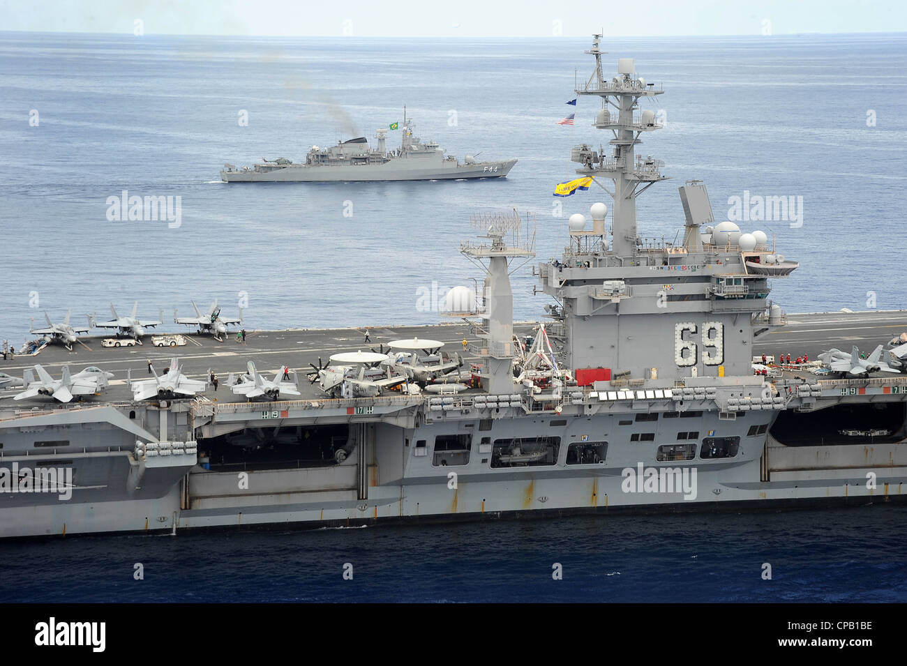 The Brazilian navy frigate BNS Independencia (F 44) is alongside the ...