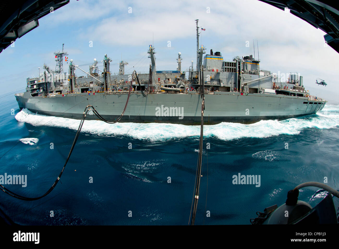 The Military Sealift Command fast combat support ship USNS Rainier (T ...