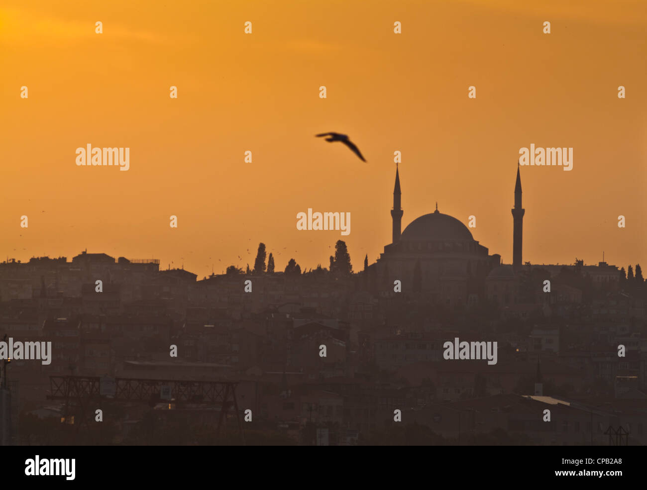 Istanbul skyline at sunset Stock Photo - Alamy