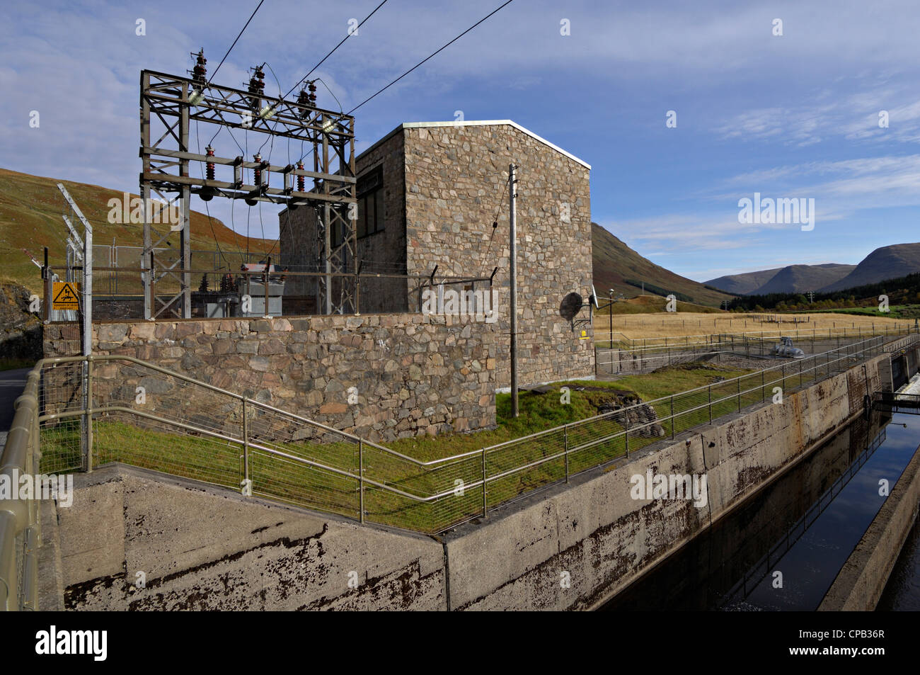 The Loch Lyon dam and Lubreoch hydro-electric power station, Glen Lyon ...
