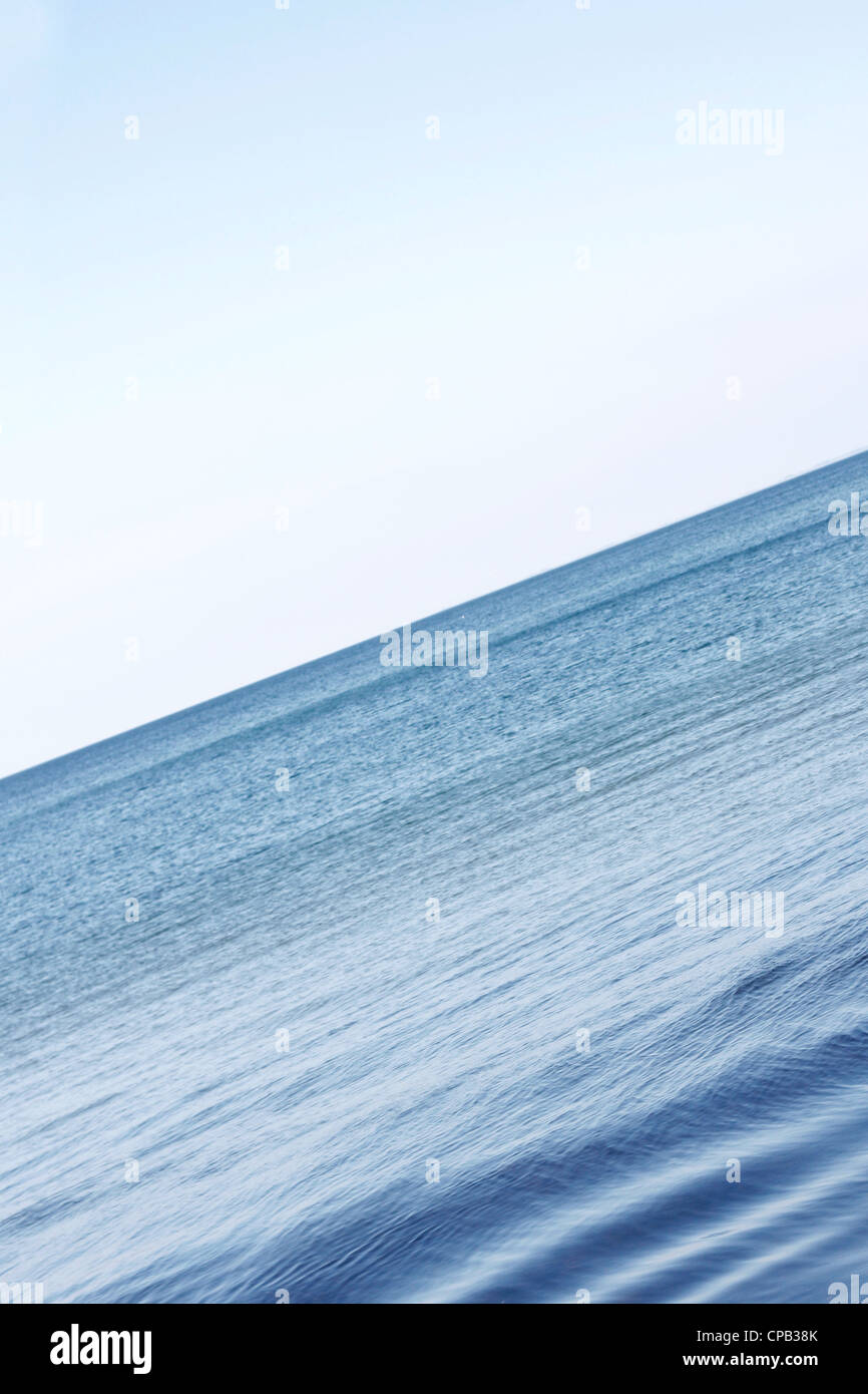 A tilted view of the ocean Stock Photo - Alamy