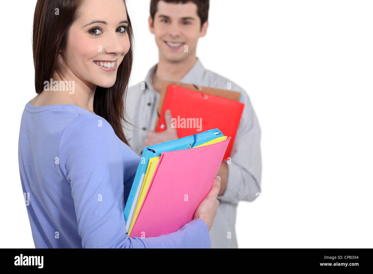 Friends going to class together Stock Photo - Alamy