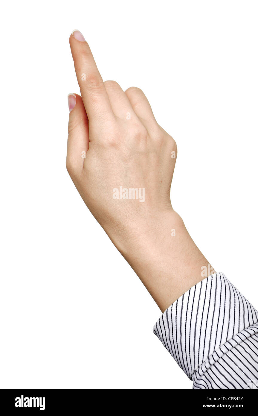 Woman hand isolated on white background Stock Photo - Alamy