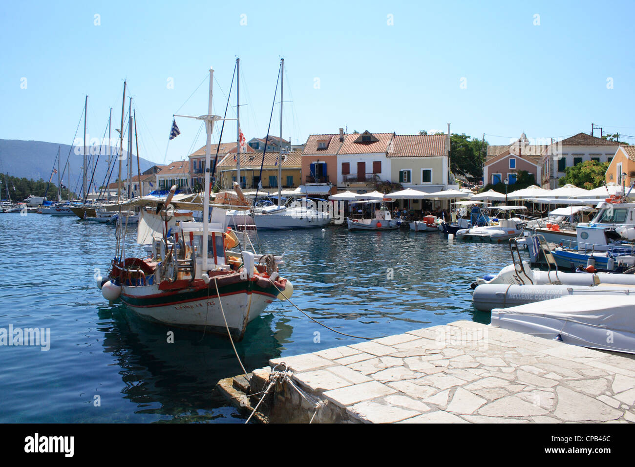 fiskardo, kefalonia, greece, port, "ionian, islands Stock Photo - Alamy