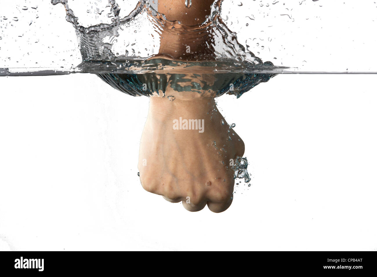 Fist hits water Stock Photo - Alamy