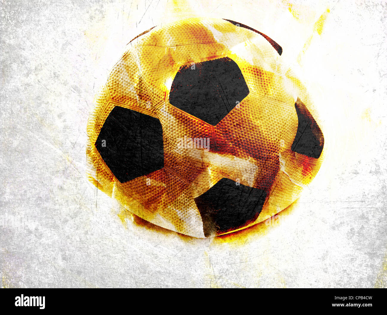 old deflated soccer ball Stock Photo - Alamy