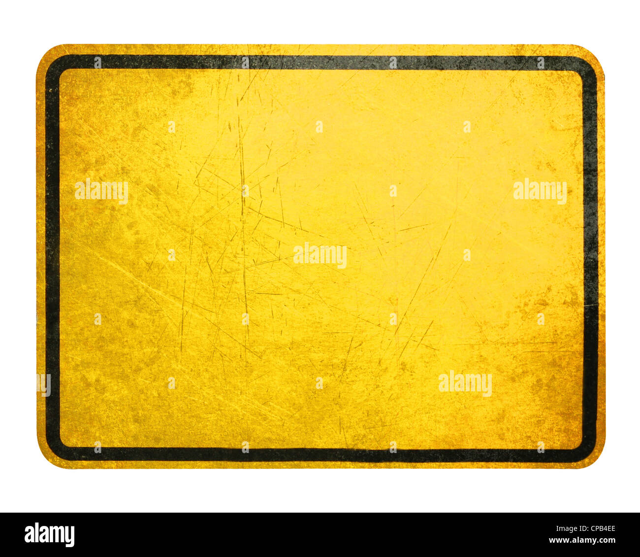 Empty Yellow Sign, attention and alert sign Stock Photo - Alamy