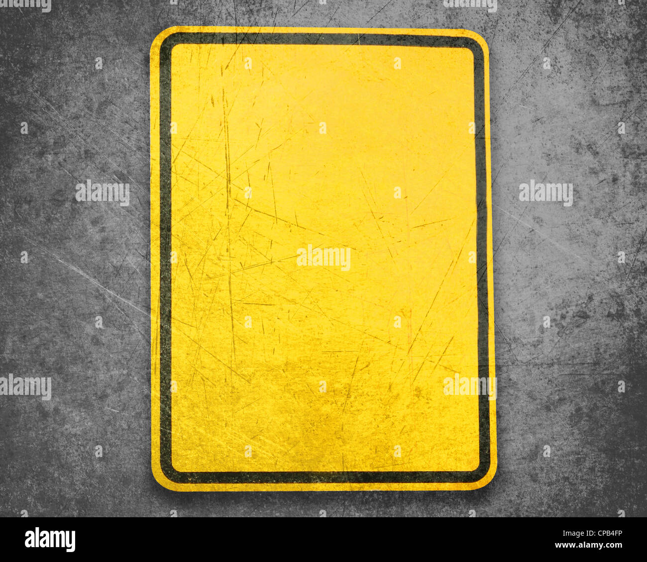 Empty Yellow Sign, attention and alert sign Stock Photo - Alamy