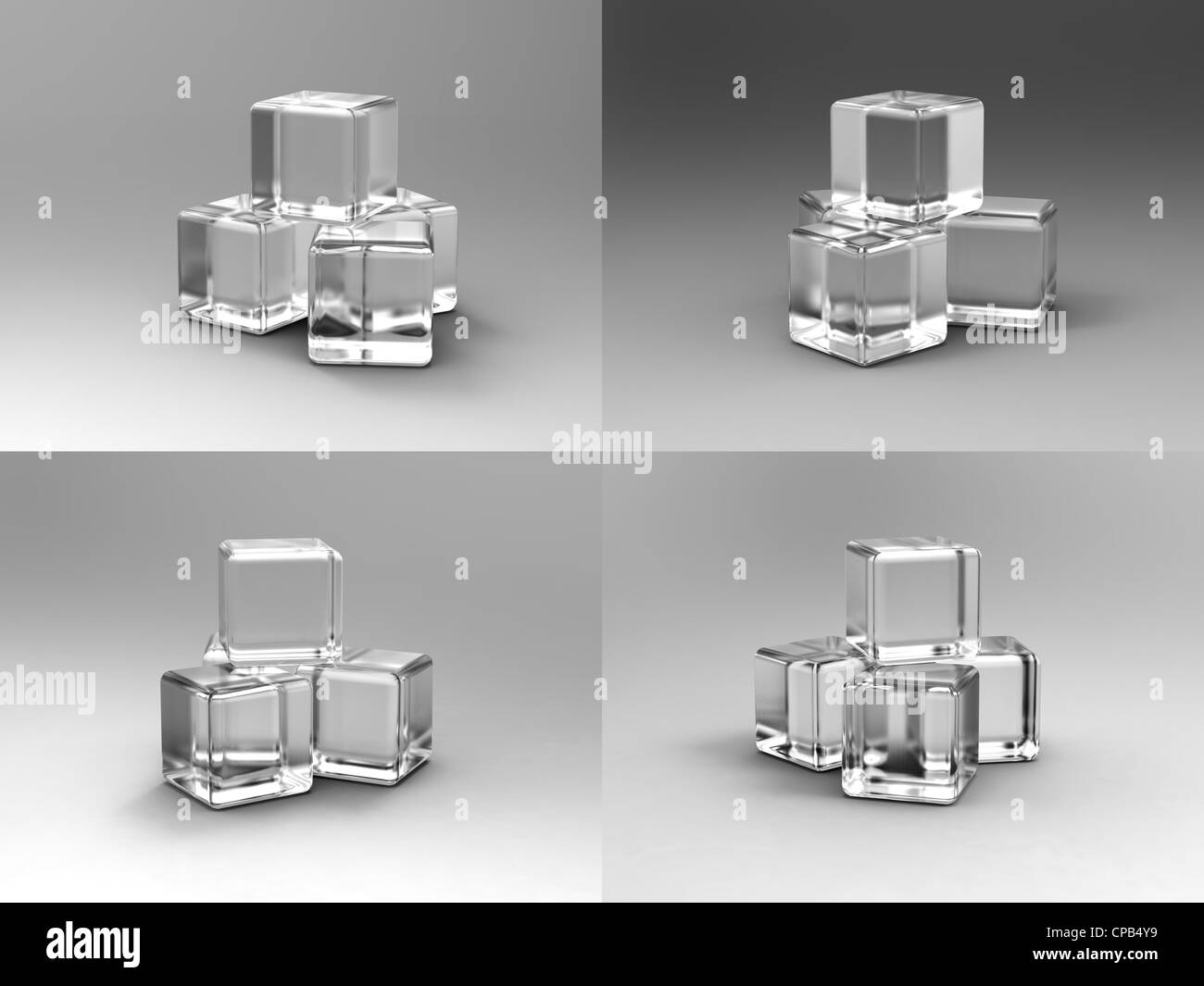 Freezer ice blocks Black and White Stock Photos & Images - Alamy