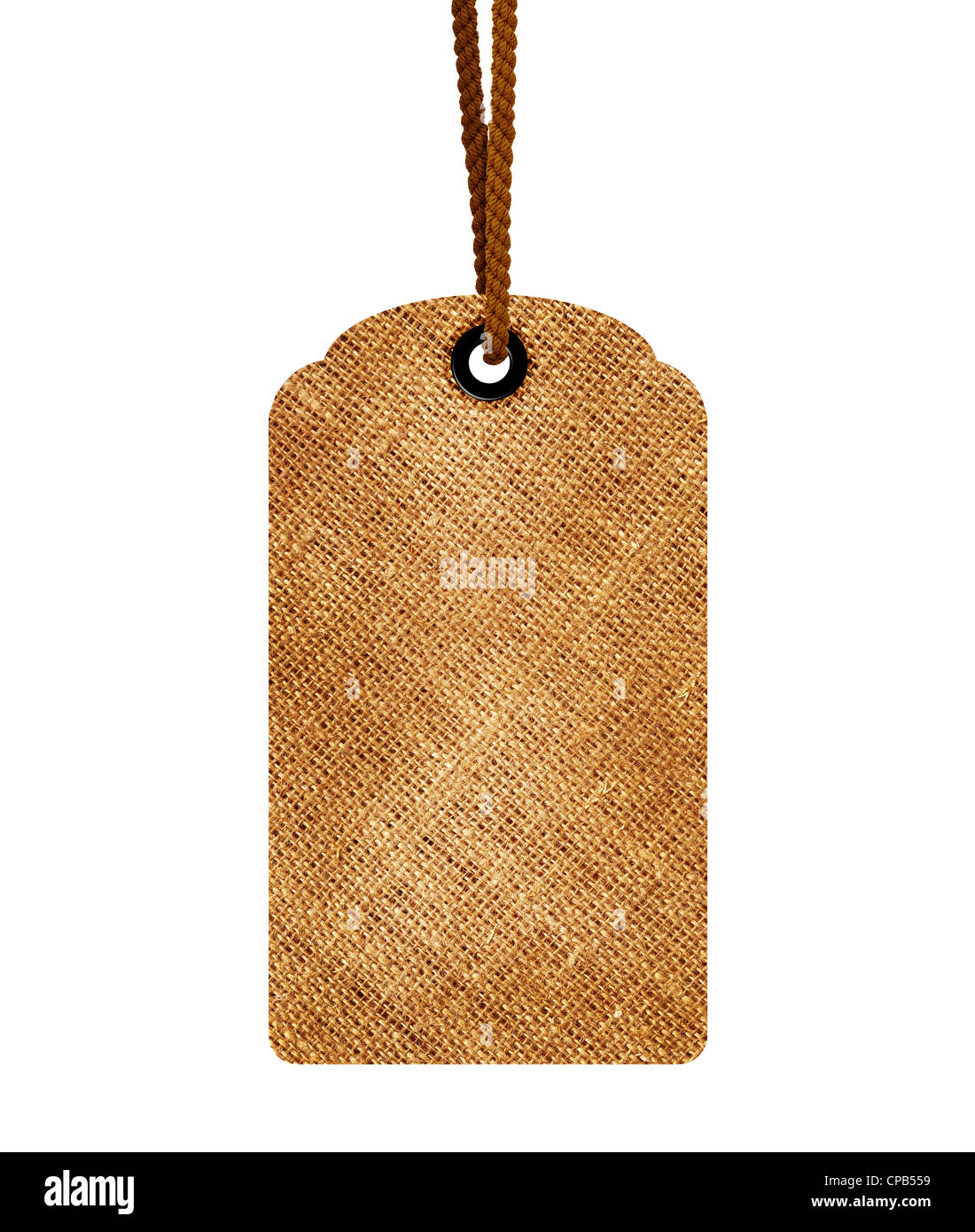 Brown blank price tag isolated on white background with copy space and ...