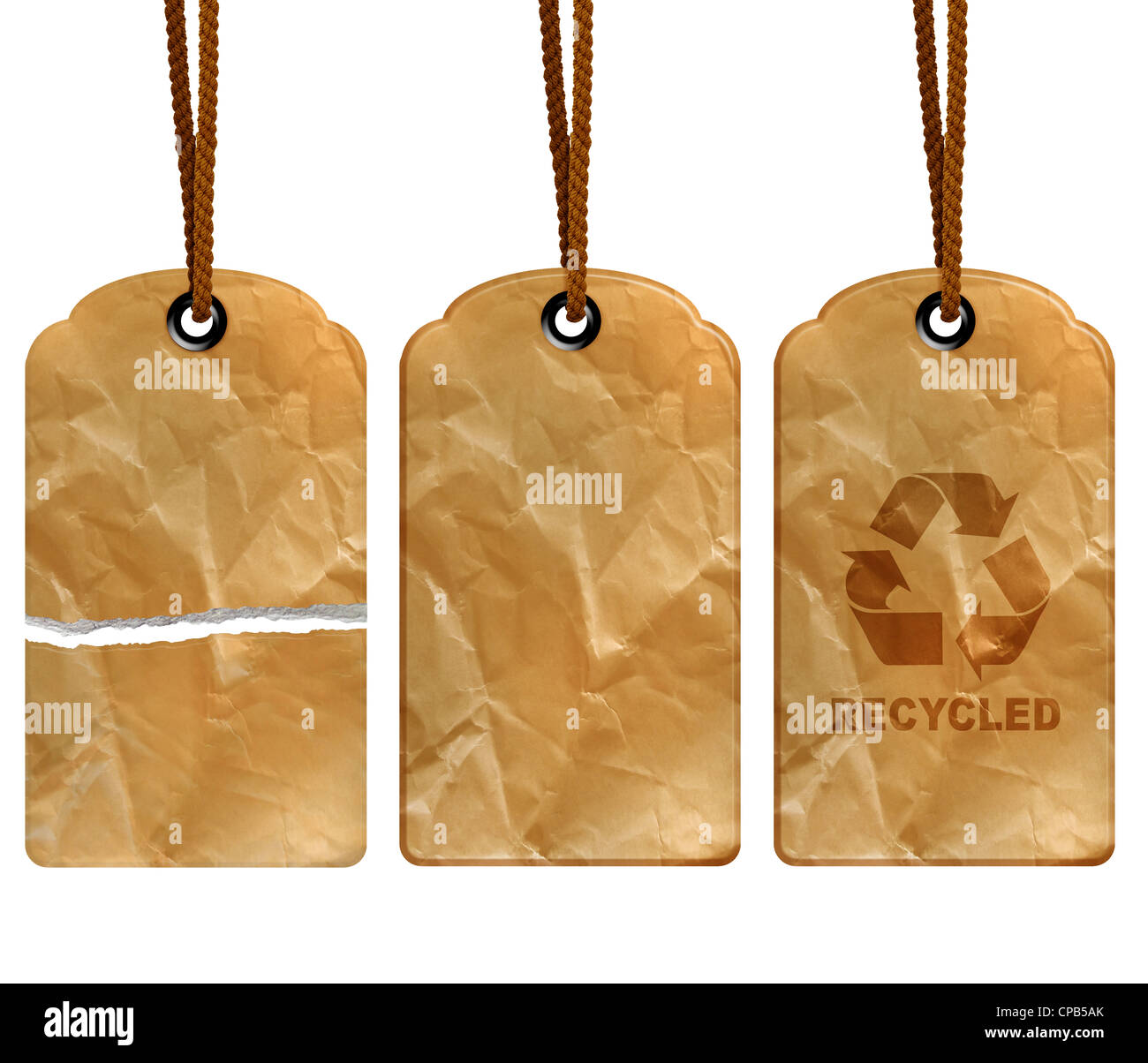 Eco recycle tag isolated on white background with path Stock Photo - Alamy