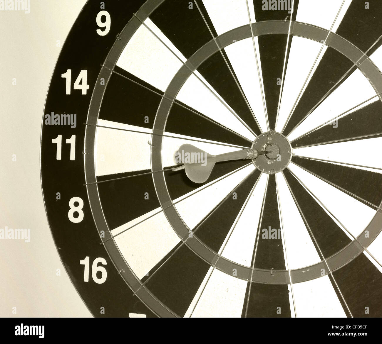 concept for hitting target, dart board with darts Stock Photo - Alamy