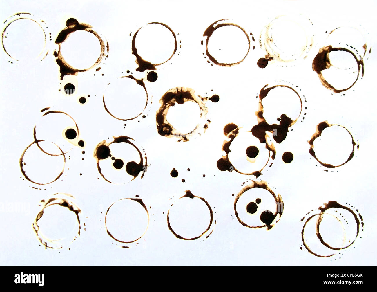 Coffee stains and splatters design for grunge design Stock Photo - Alamy